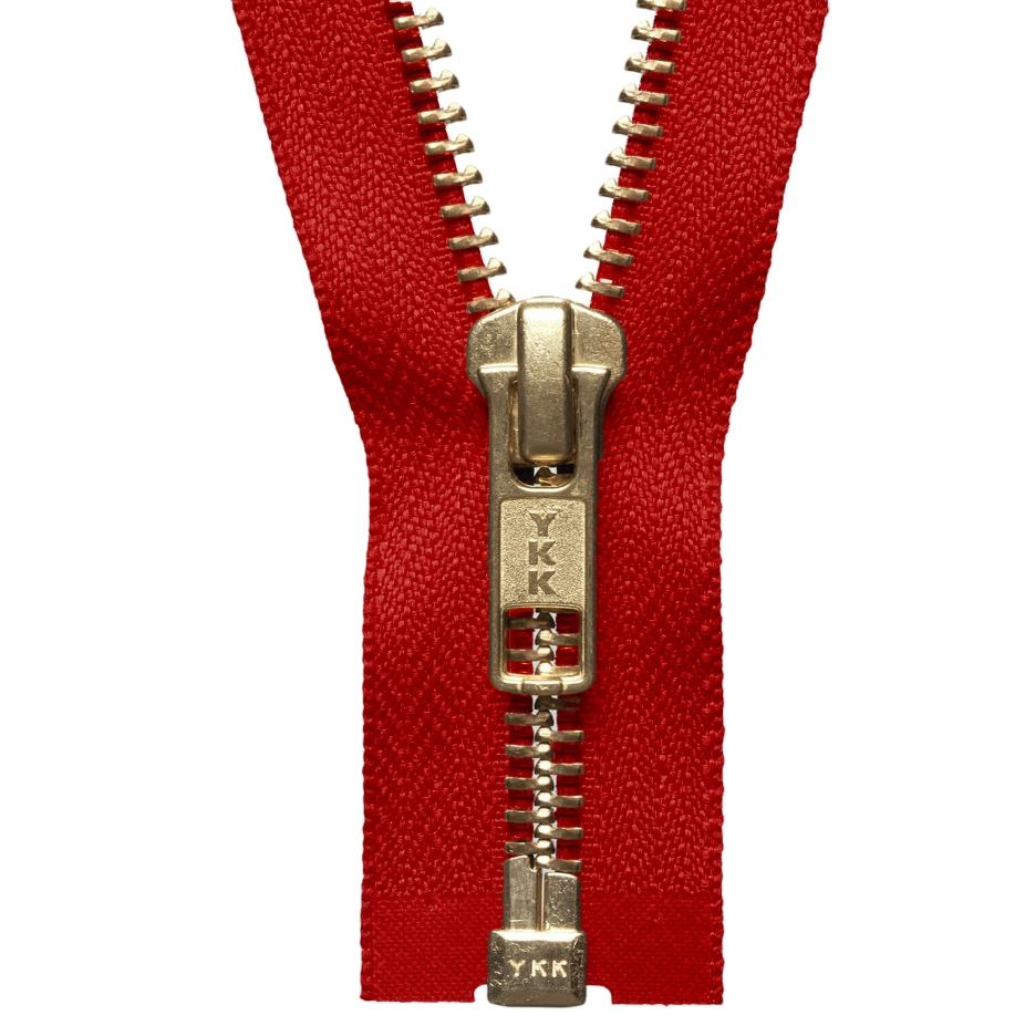 YKK Open End Zip - Medium Weight, GOLD (Silver Colour) Teeth — jaycotts ...