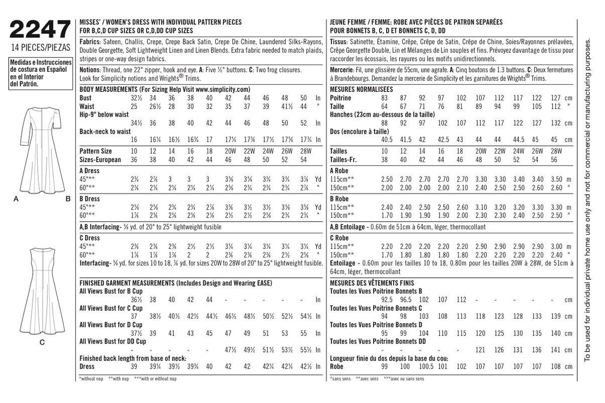 Simplicity Pattern: S2247 Misses' & Plus Size Dresses | Amazing Fit ...