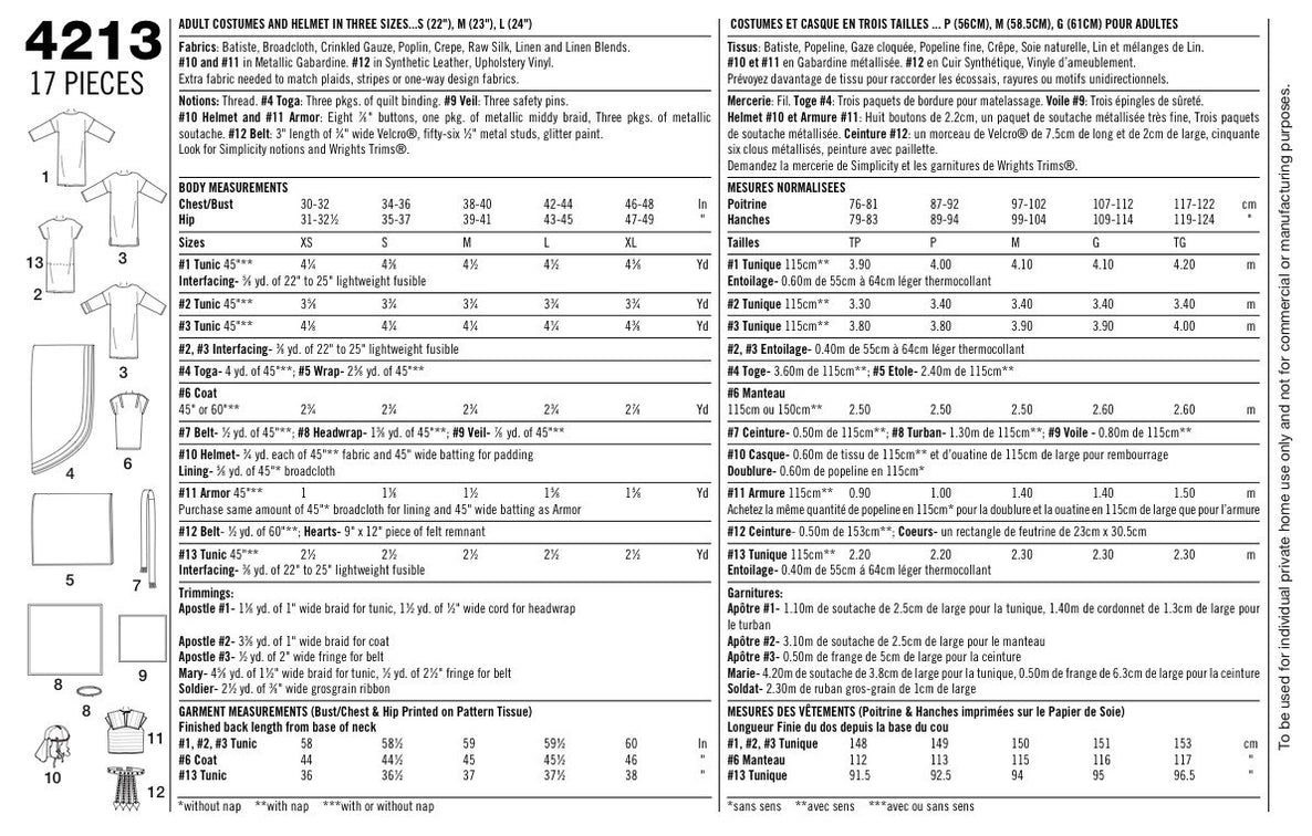 Simplicity Pattern: S4213 Adult Biblical Costumes | by Andrea Schewe ...