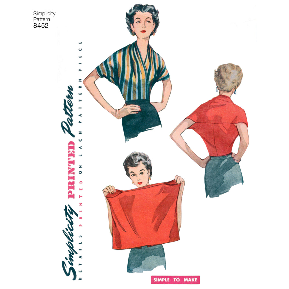 Simplicity Pattern 8452 vintage knit blouse pattern — jaycotts.co.uk ...