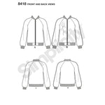 Simplicity Pattern 8418 misses lined bomber jacket — jaycotts.co.uk ...