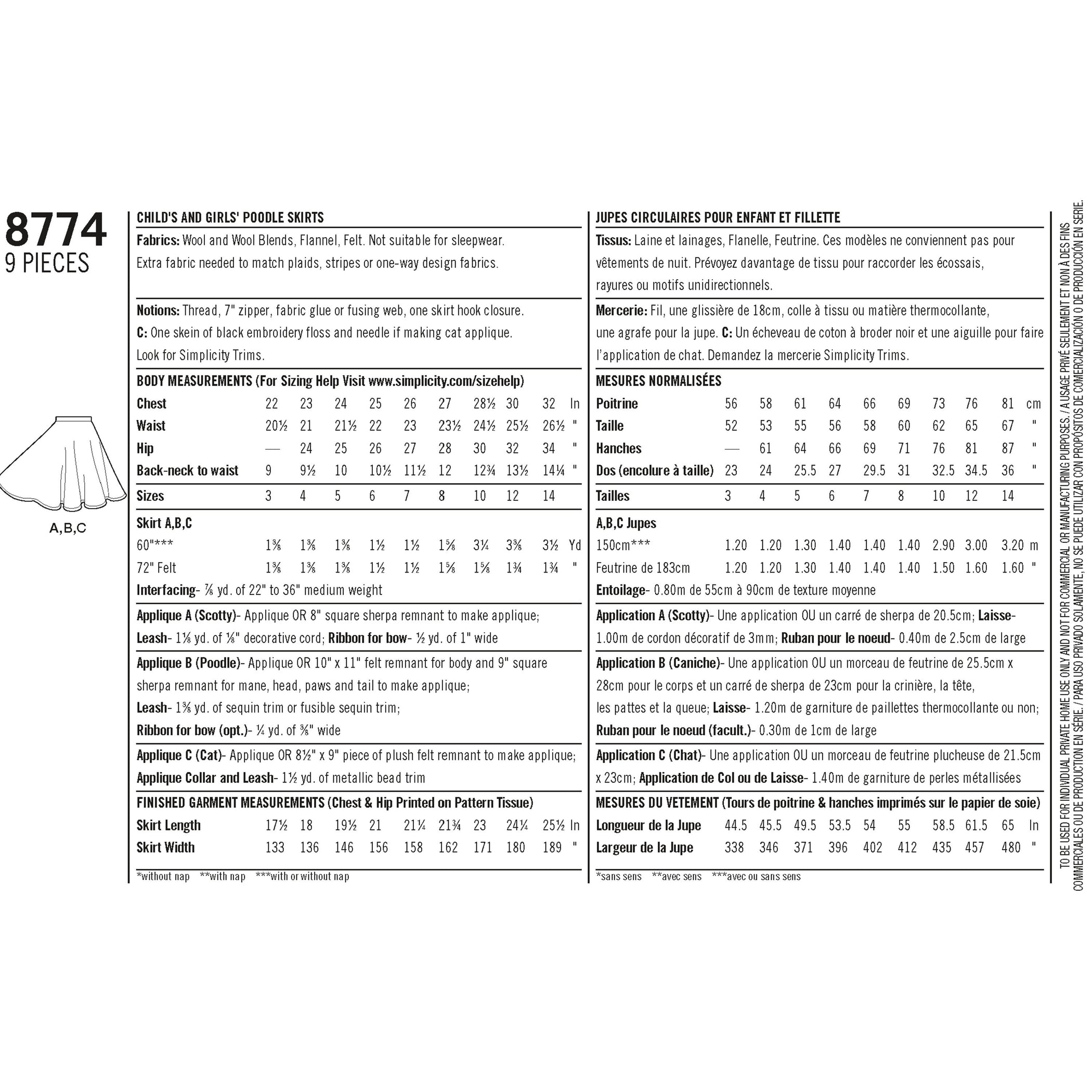 Simplicity Pattern 8774 Girls' Jive Costumes — jaycotts.co.uk - Sewing ...