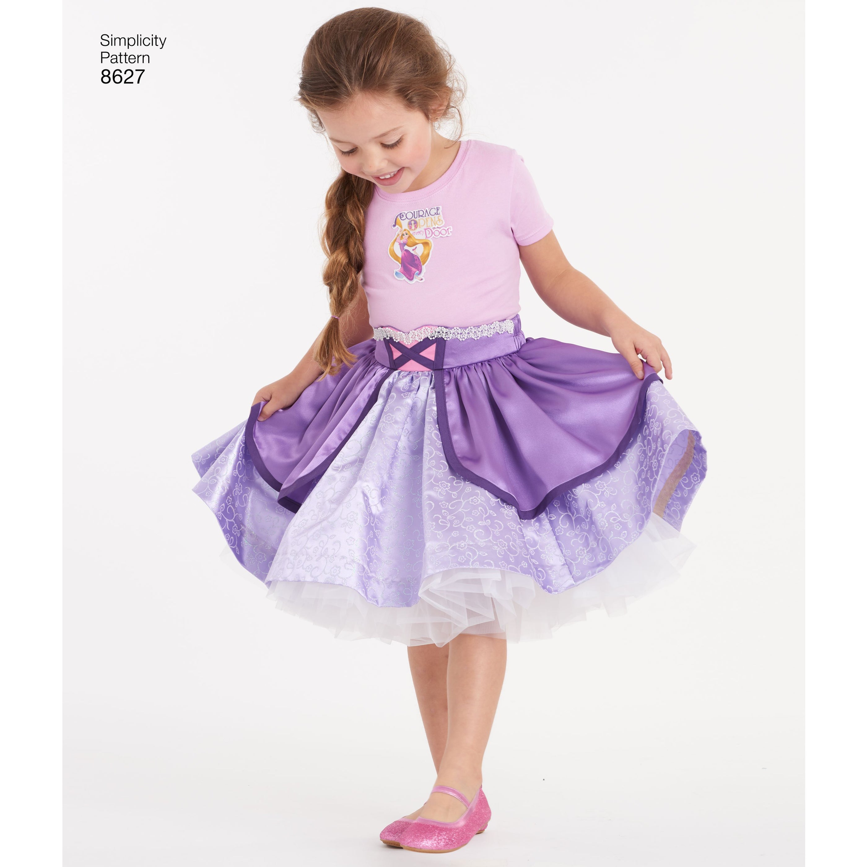 Simplicity Pattern 8627 Disney princess skirts for children — jaycotts.co.uk - Sewing Supplies