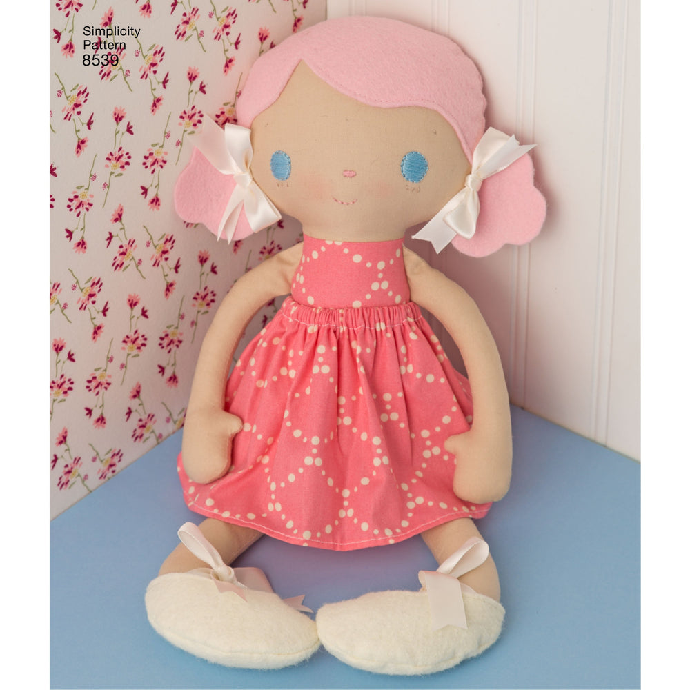 Simplicity Pattern 8539 stuffed dolls and clothes — jaycotts.co.uk ...