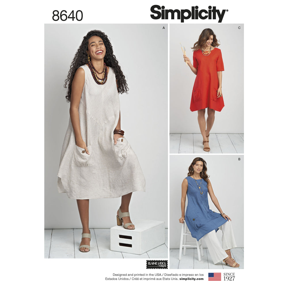 Simplicity Pattern 8640 loose fitting dress — jaycotts.co.uk - Sewing ...