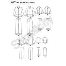 Simplicity Pattern 8803 classic pyjama set — jaycotts.co.uk - Sewing ...