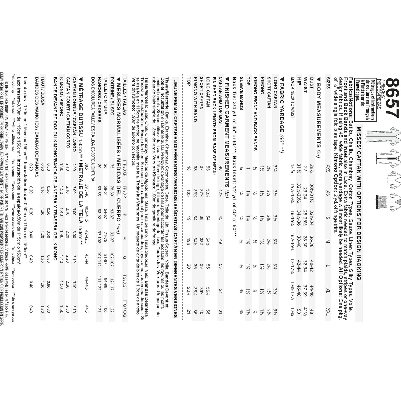 Simplicity Pattern 8657 caftan with options for design-hacking ...