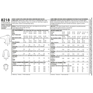 Simplicity Pattern 8218 Misses' Easy-to-Sew jackets — jaycotts.co.uk ...