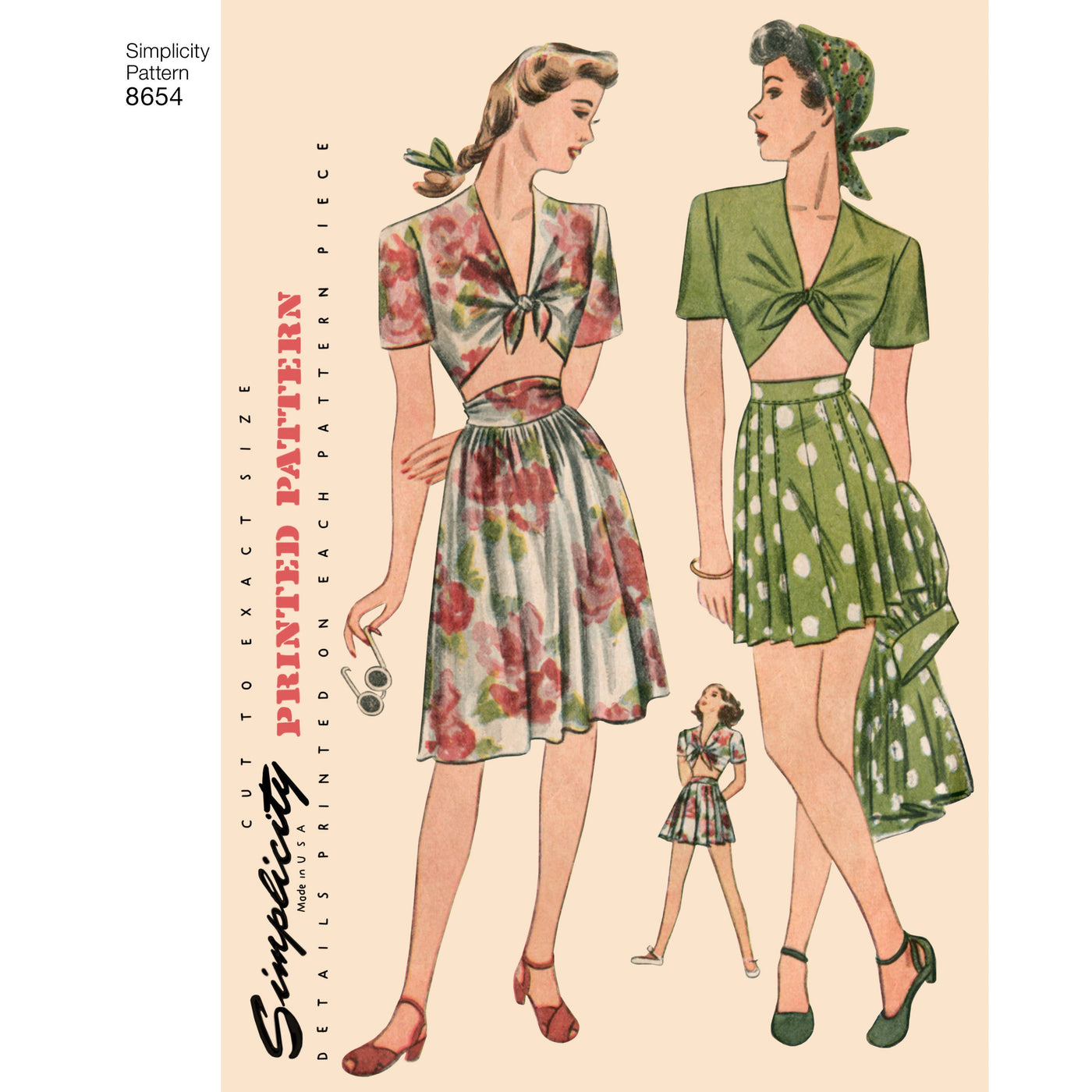 Simplicity Pattern 8654 Vintage short sleeved top — jaycotts.co.uk ...