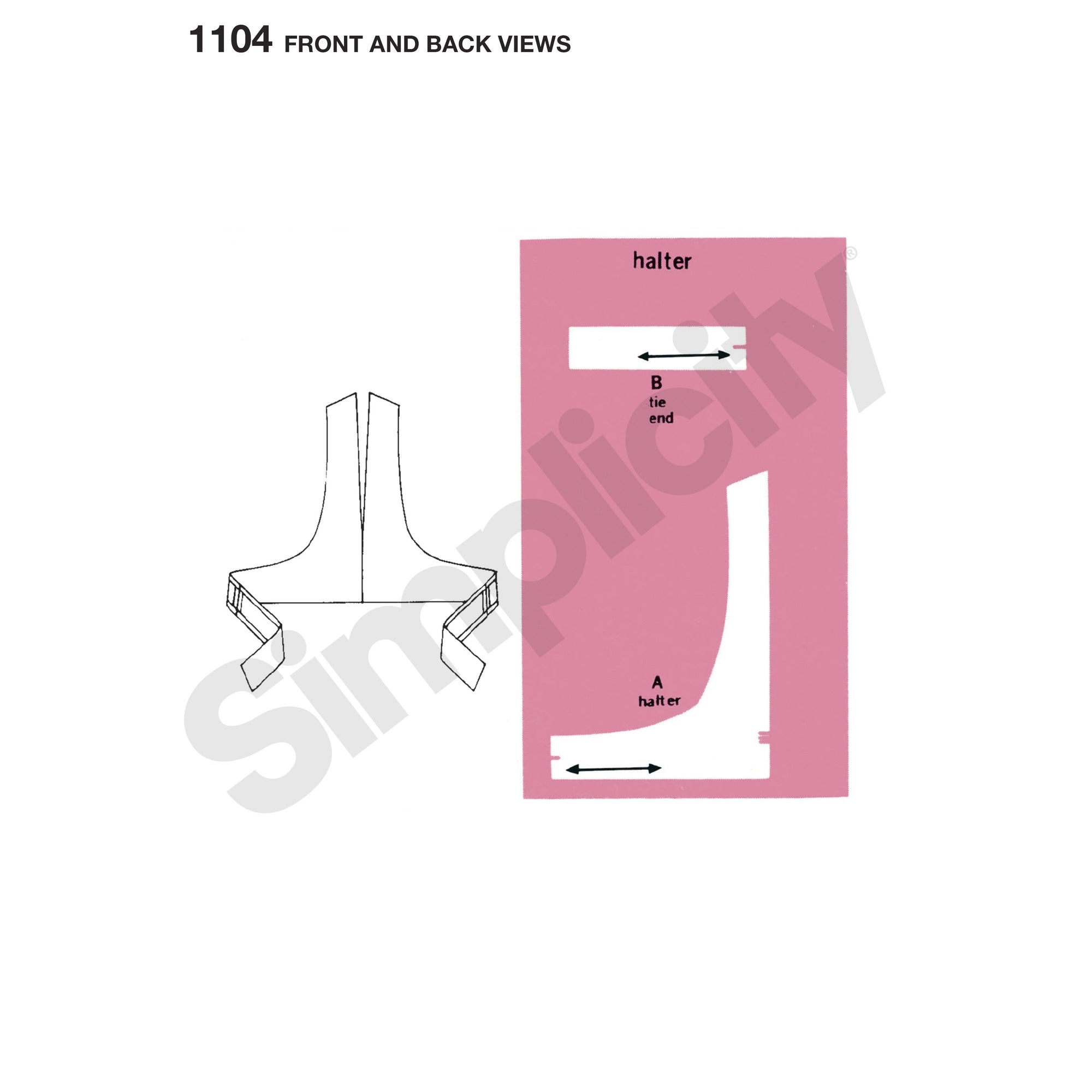 Simplicity Pattern 5555 Wrap and tie halter — jaycotts.co.uk - Sewing ...