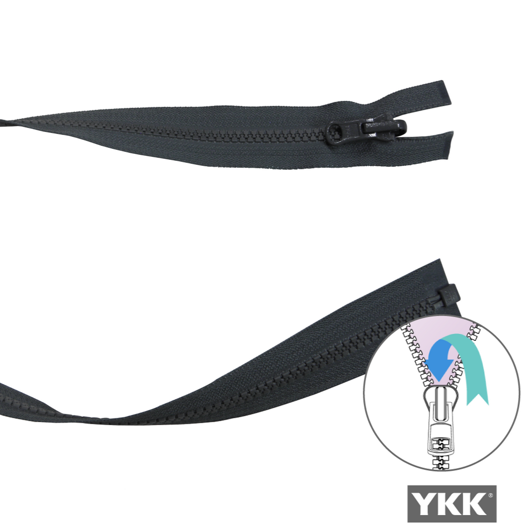 YKK Chunky Open End Zips | Medium | Reversible — jaycotts.co.uk ...