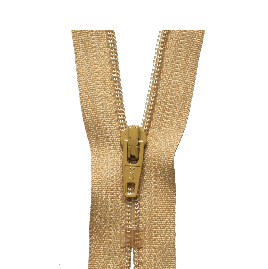 YKK Regular Zip - Light Old Gold — jaycotts.co.uk - Sewing Supplies
